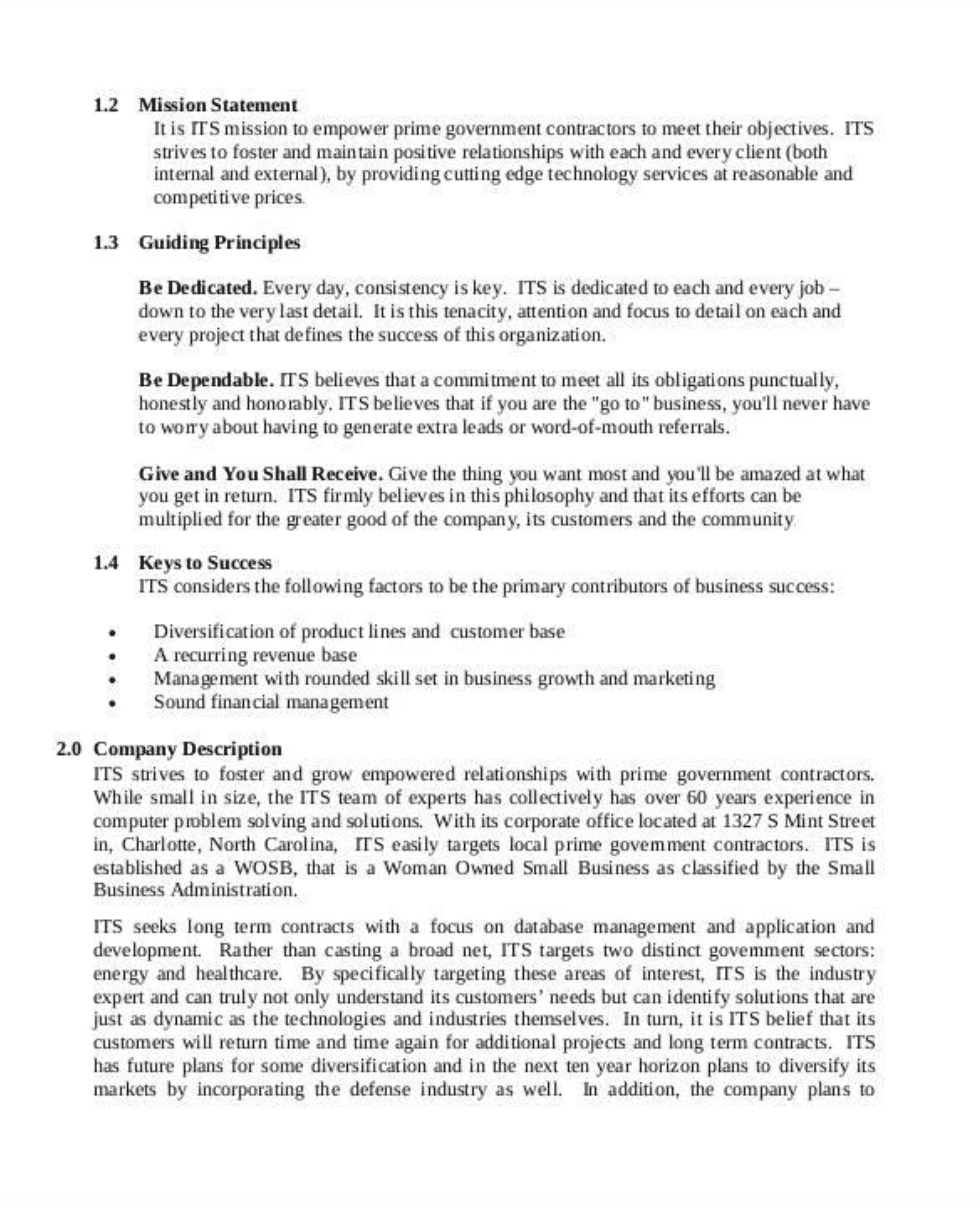 Internal Business Proposal Template